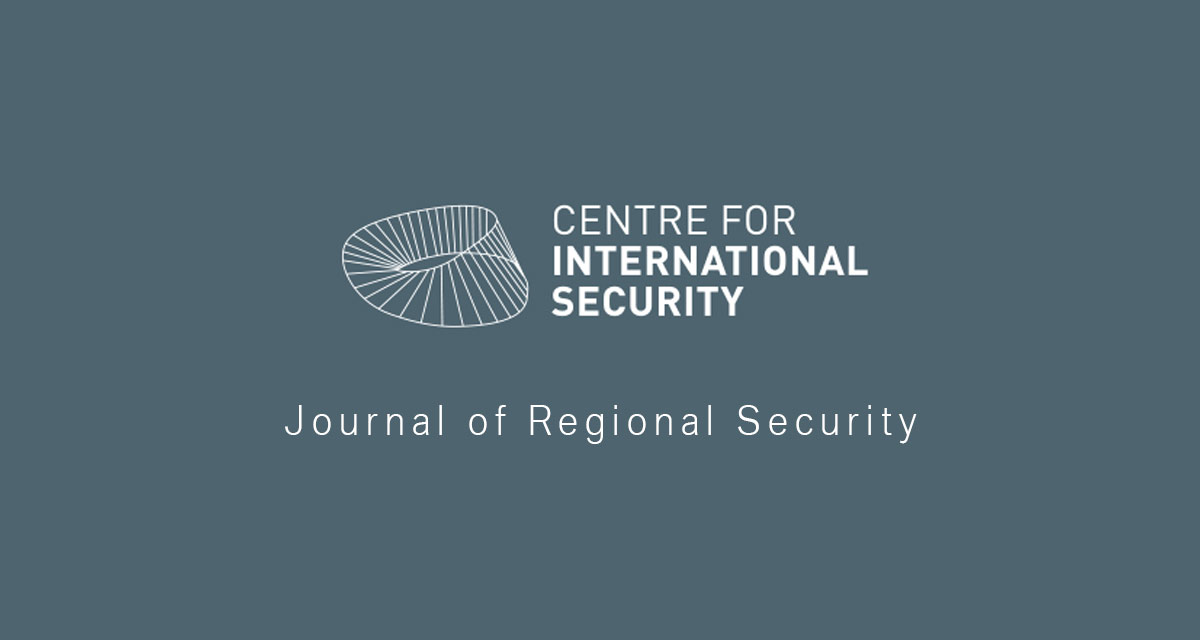 Journal of Regional Security - Centre for International Security